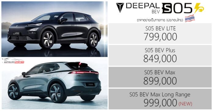 Deepal S05 BEV รถไฟฟ้า100% ราคาอย่างเป็นทางการ : 799,000 - 999,000 บาท ...
