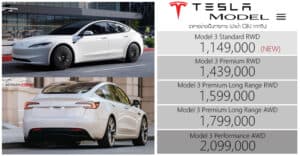 TESLA Model 3 ราคาอย่างเป็นทางการ : 1,149,000 - 2,099,000 บาท | เพิ่ม ...